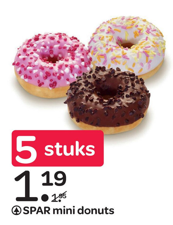Spar mini donuts aanbieding bij Spar