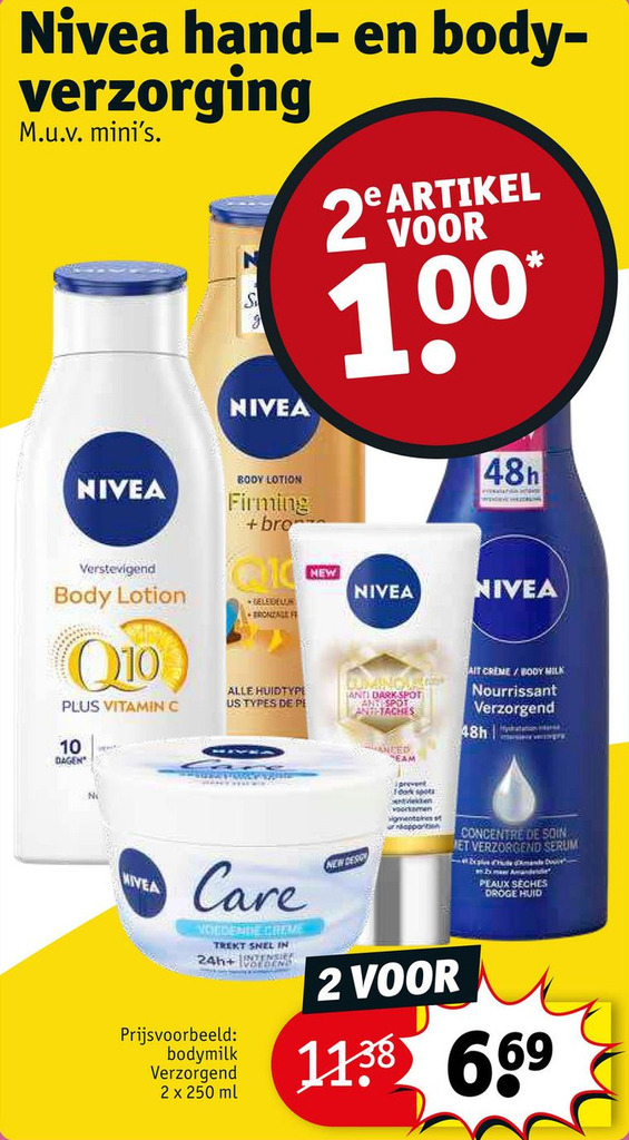 Nivea hand- en body- verzorging aanbieding bij Kruidvat