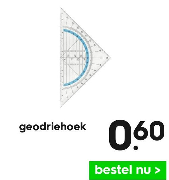 Geodriehoek aanbieding bij HEMA