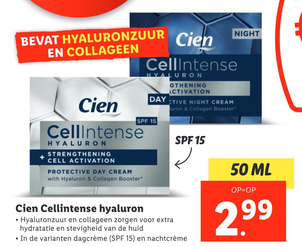 Cien cellintense hyaluron aanbieding bij Lidl