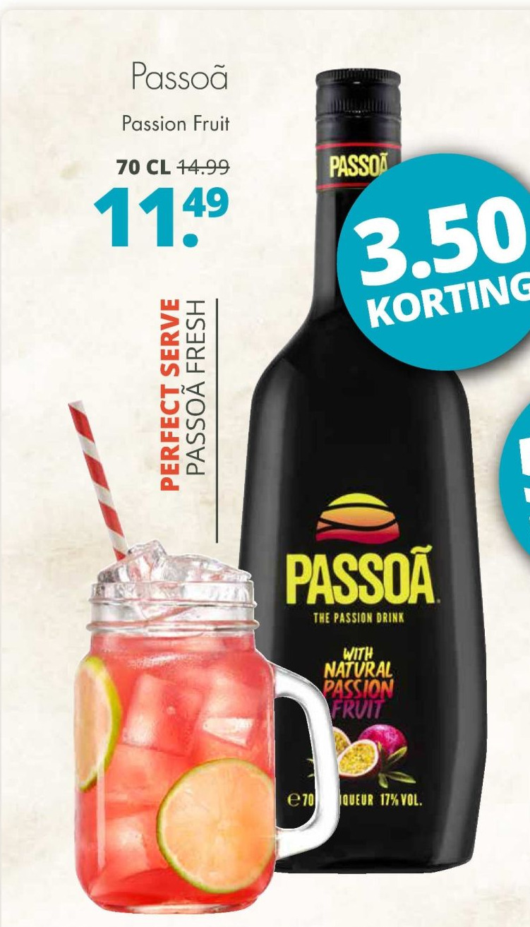 Passoã passion fruit aanbieding bij Mitra