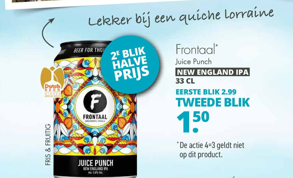 Frontaal* juice punch aanbieding bij Mitra