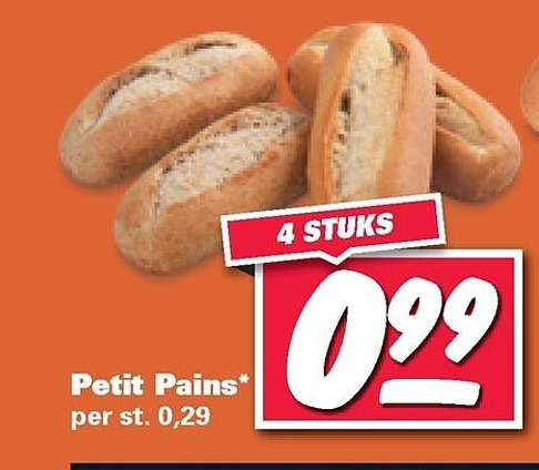 Petit pains* aanbieding bij Nettorama