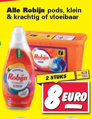 Alle robijn pods, klein & krachtig of vloeibaar aanbieding bij Nettorama