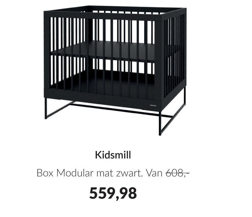 Kidsmill box modular mat zwart. aanbieding bij Babypark