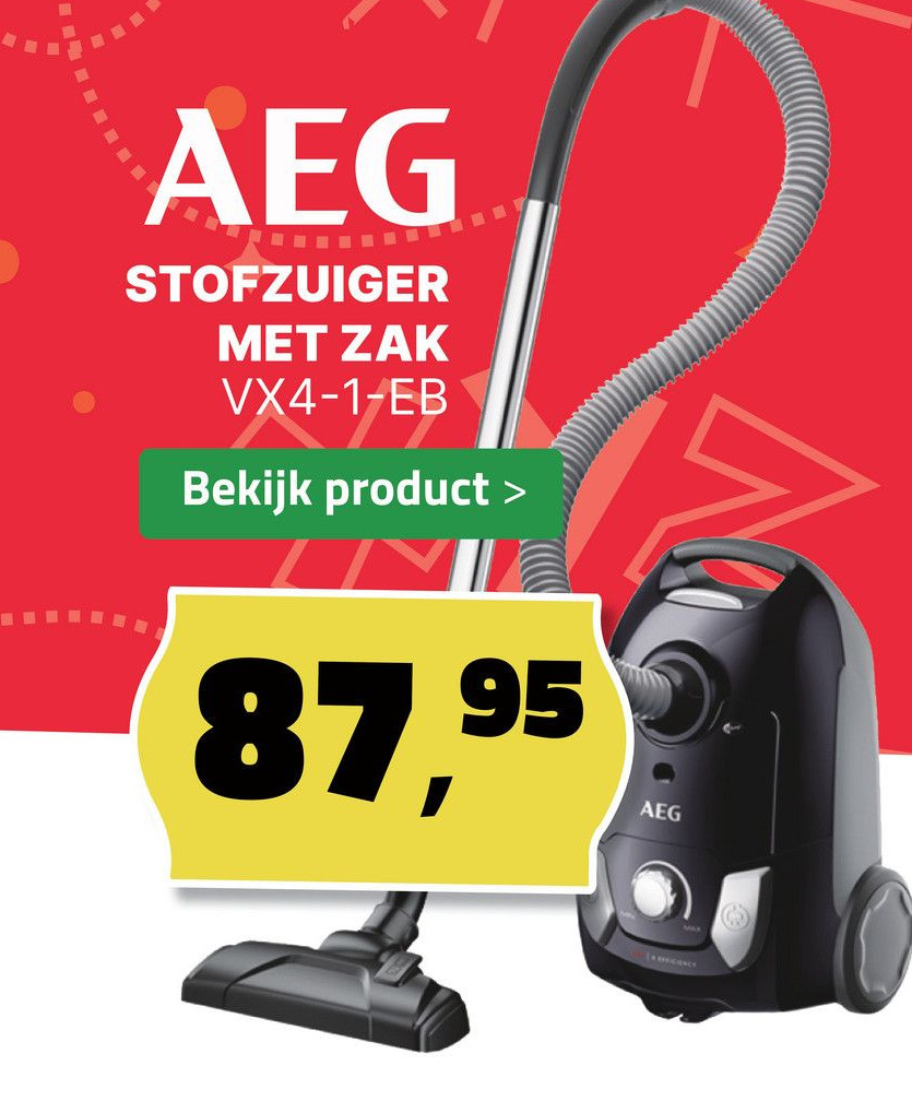 Aeg stofzuiger met zak aanbieding bij BoXXer
