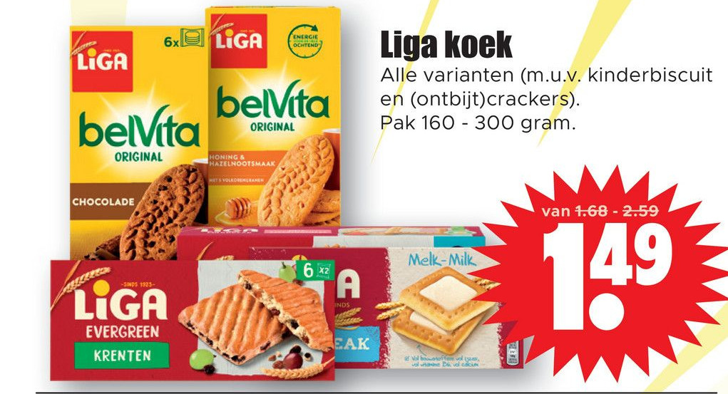Liga koek aanbieding bij Dirk