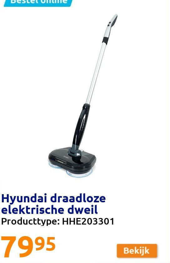 Hyundai draadloze elektrische dweil aanbieding bij Action