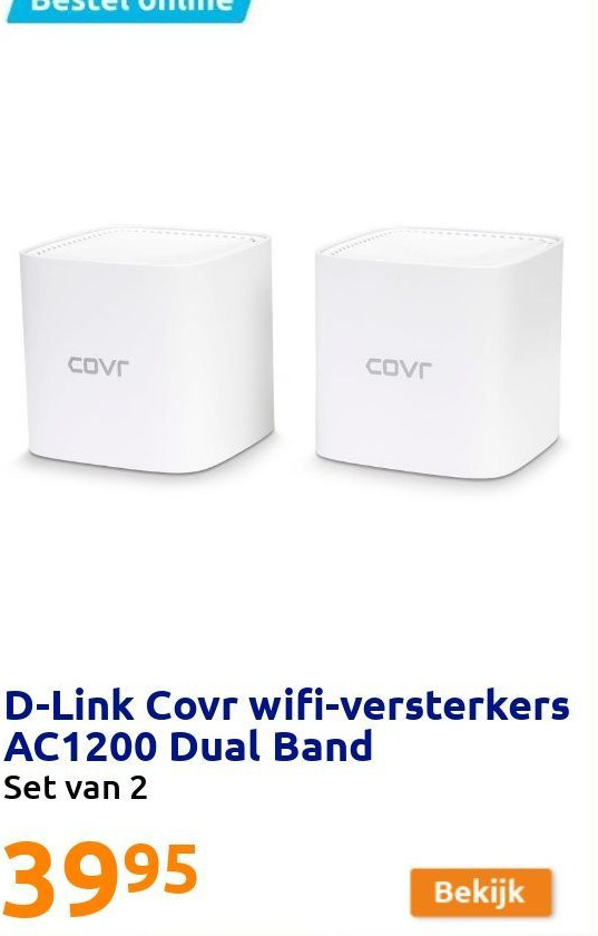 D-link covr wifi-versterkers ac1200 dual band aanbieding bij Action
