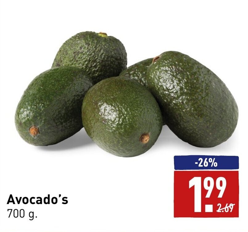Avocado's 700G aanbieding bij ALDI
