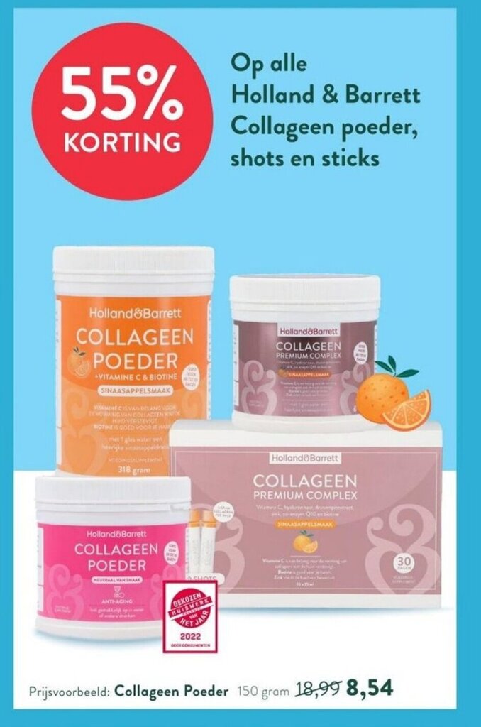 Collageen Poeder 150 gram aanbieding bij Holland & Barrett