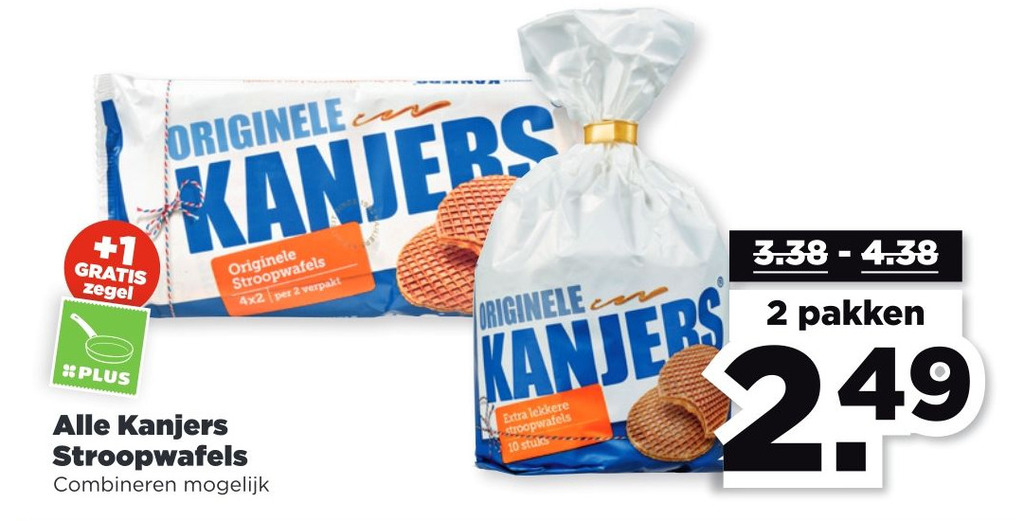 Alle kanjers stroopwafels aanbieding bij PLUS
