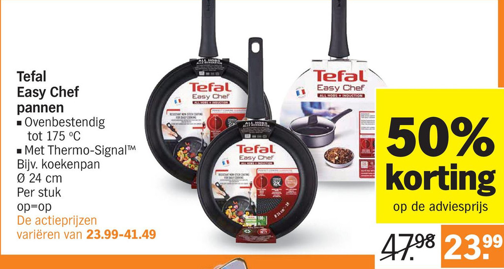 Tefal easy chef pannen aanbieding bij Albert Heijn
