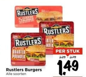 Rustlers burgers aanbieding bij Vomar Voordeelmarkt
