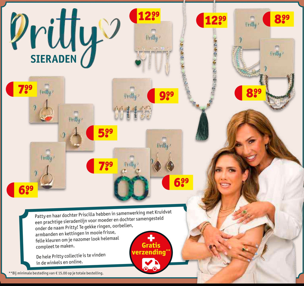 Pritty sieraden aanbieding bij Kruidvat