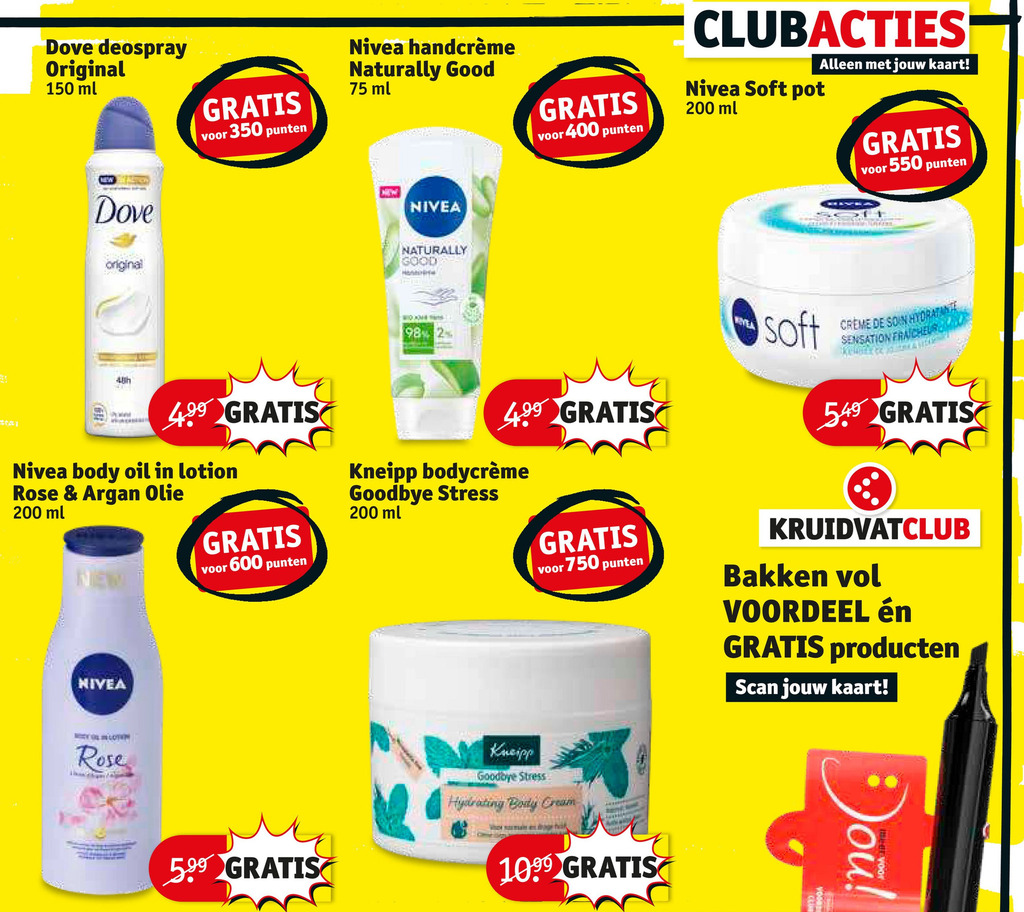 Clubacties alleen met jouw kaart! aanbieding bij Kruidvat