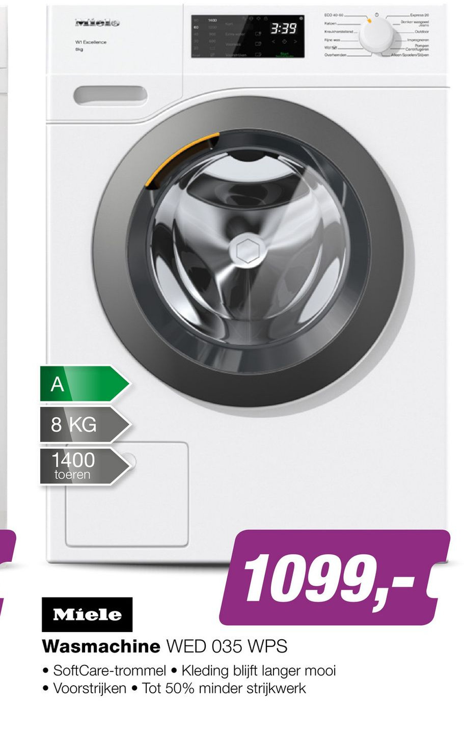 Miele wasmachine wed 035 wps aanbieding bij EP