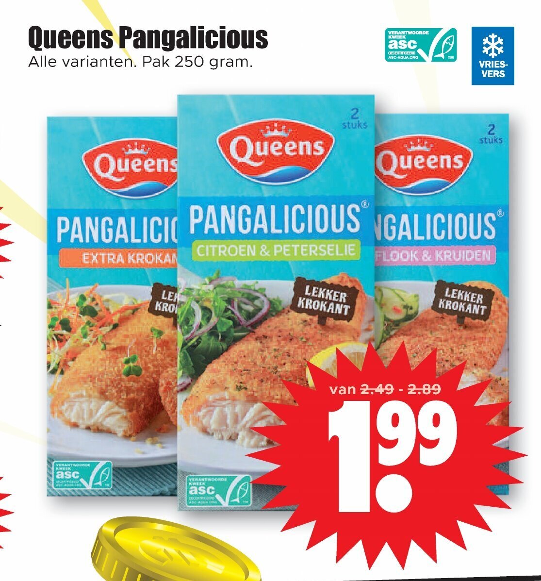Queens Pangalicious 250 gram aanbieding bij Dirk