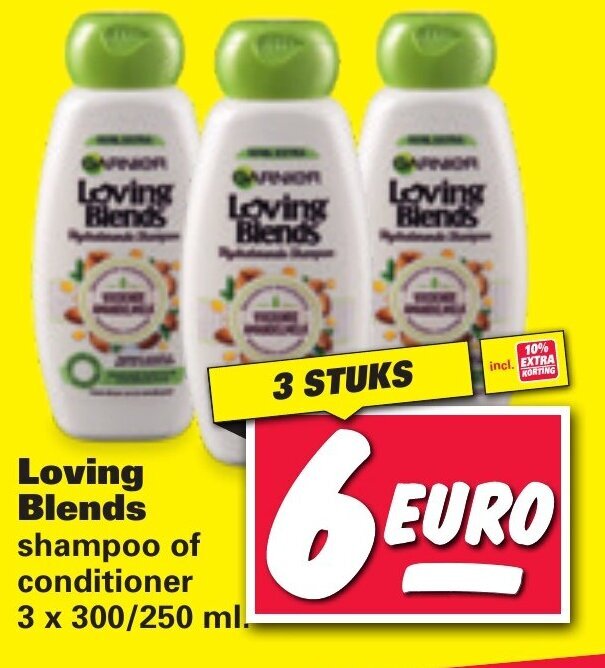 Loving Blends shampoo of conditioner 3 x 300/250ml aanbieding bij Nettorama