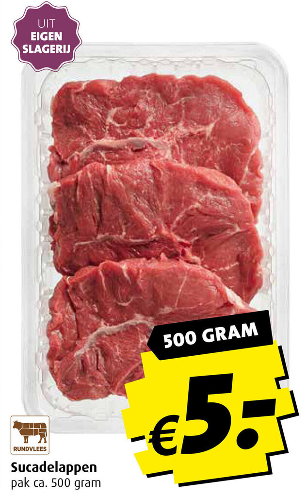 Sucadelappen 500 gram aanbieding bij Boni