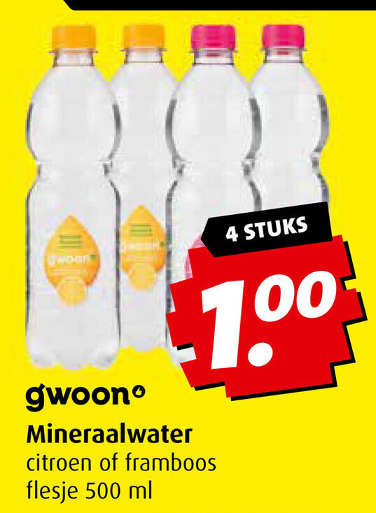 Gwoon mineraalwater 500ML aanbieding bij Boni