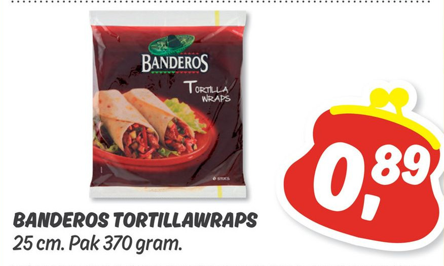 Banderos tortillawraps aanbieding bij Dekamarkt