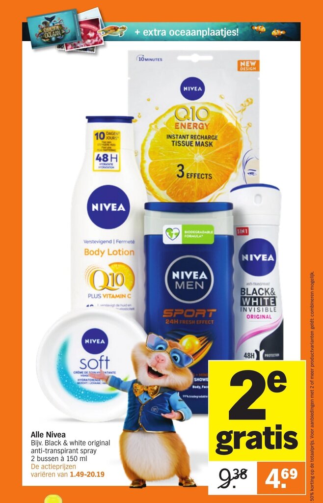 Alle Nivea 2 bussen a 150 ml aanbieding bij Albert Heijn