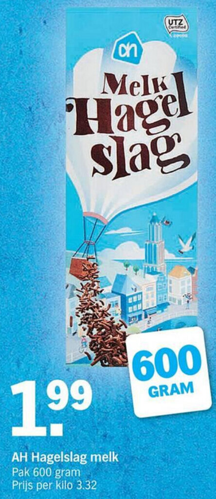 AH Hagelslag melk 600g aanbieding bij Albert Heijn
