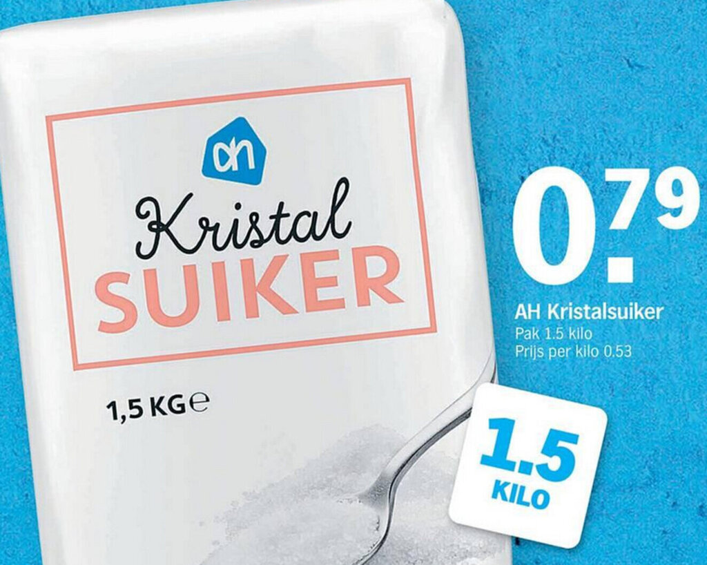 AH Kristalsuiker 1.5kg aanbieding bij Albert Heijn