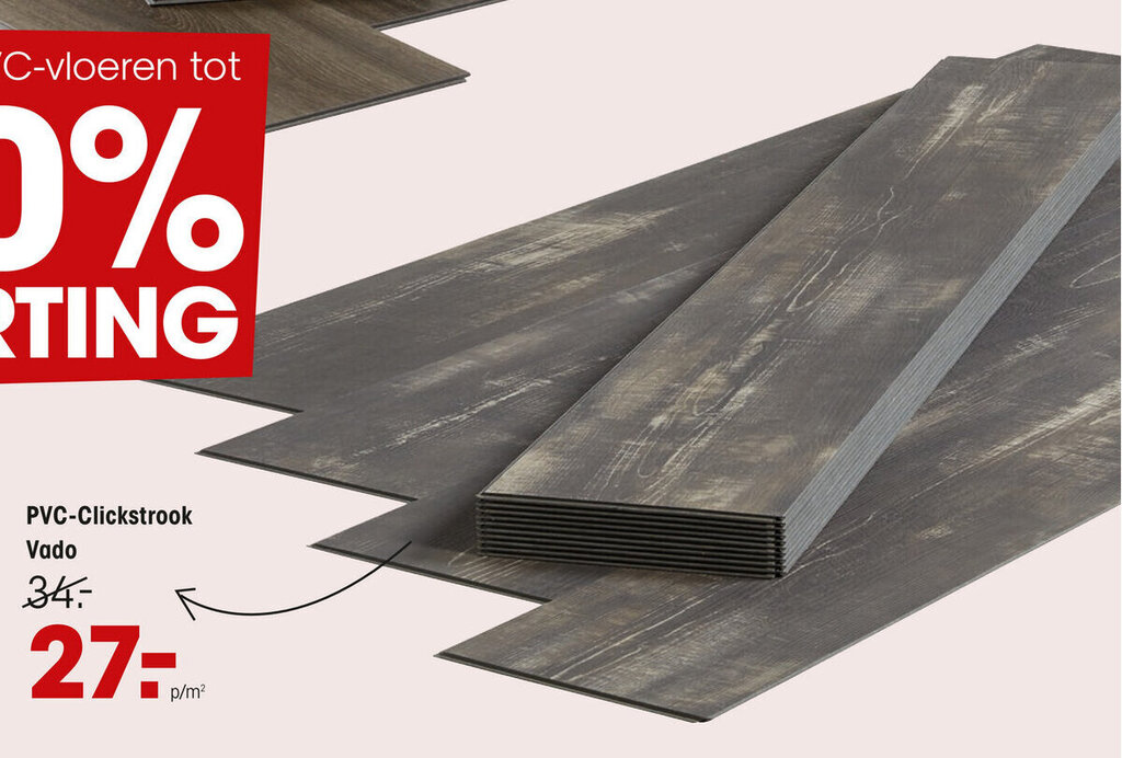 PVC-Clickstrook Vodo aanbieding bij Kwantum