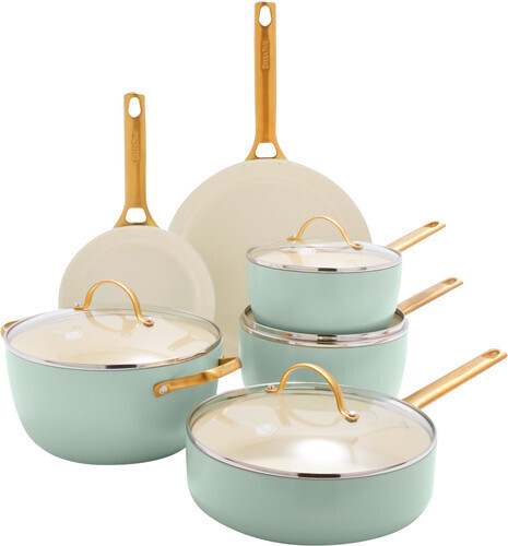 Greenpan padova light blue pannenset 10-delig aanbieding bij Coolblue