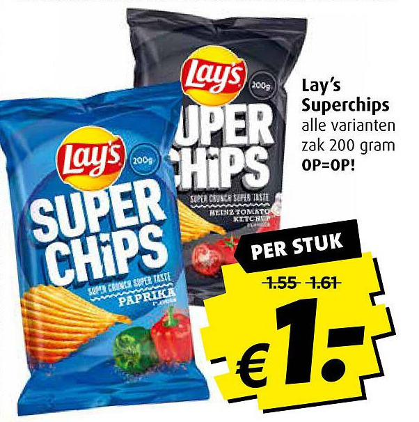 Lay's superchips aanbieding bij Boni