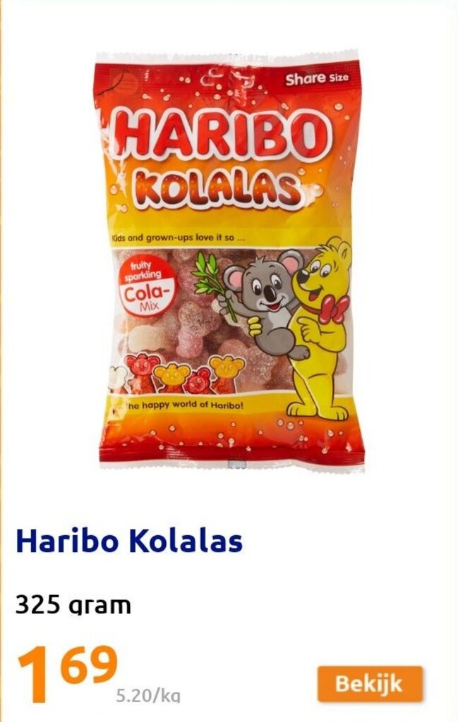 Haribo Kolalas 325g aanbieding bij Action