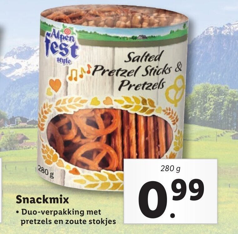 Snackmix 280g aanbieding bij Lidl