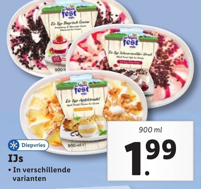 IJs 900ml aanbieding bij Lidl