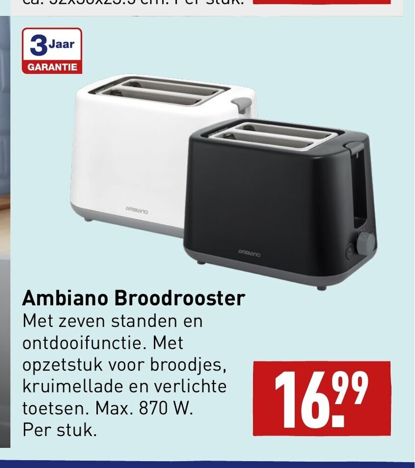 Ambiano Broodrooster aanbieding bij ALDI