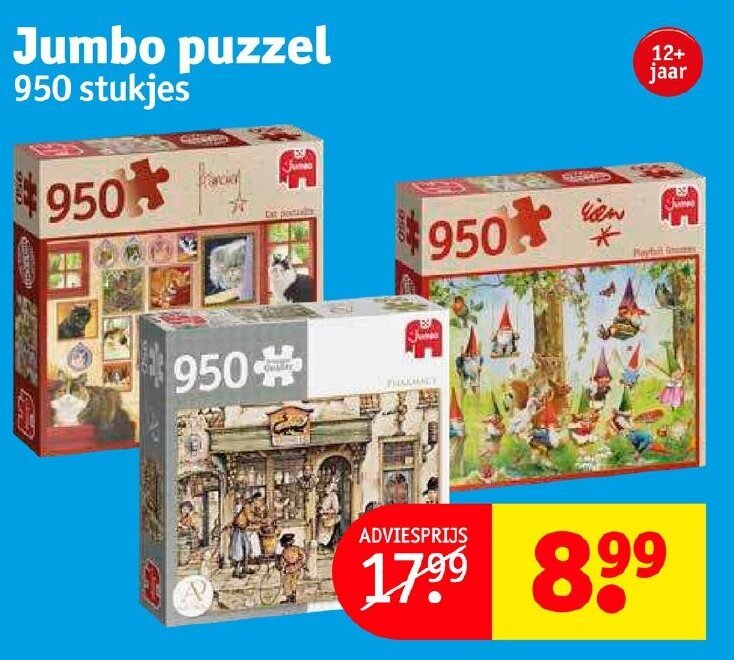 Jumbo puzzel 950 stukjes aanbieding bij Kruidvat