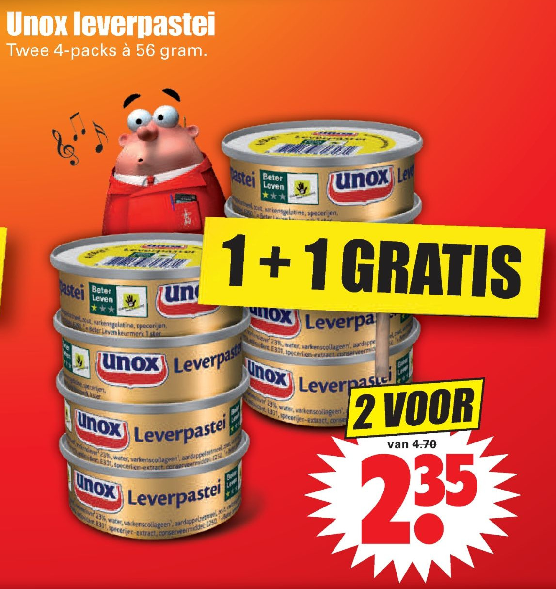 Unox leverpastei aanbieding bij Dirk