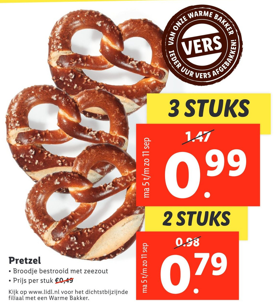 Pretzel aanbieding bij Lidl