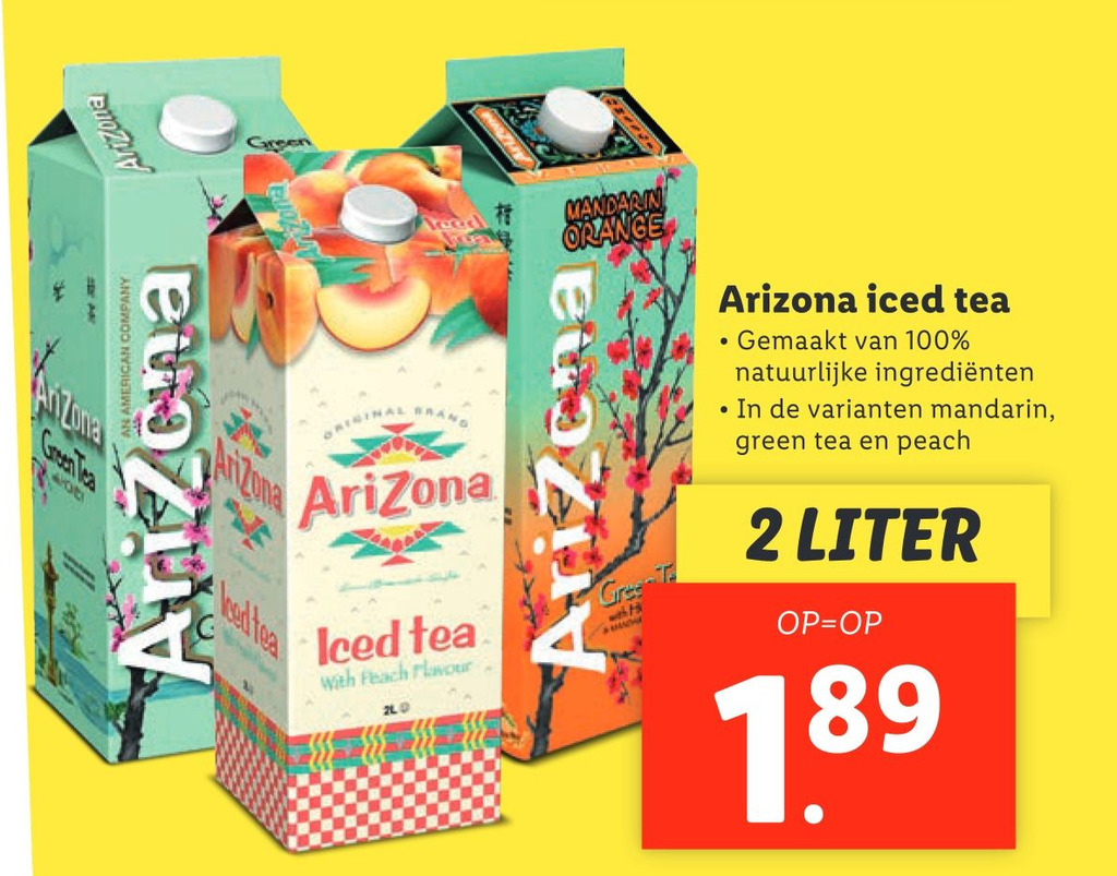 Arizona iced tea aanbieding bij Lidl