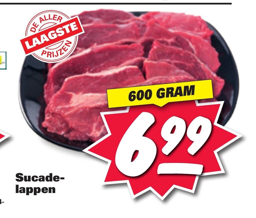 Sucadelappen 600 gram aanbieding bij Nettorama
