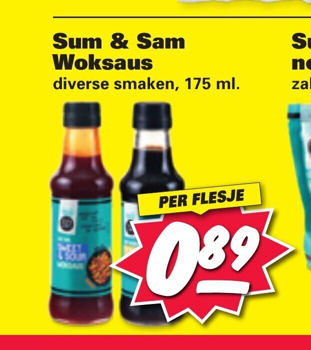 Sum & Sam Woksaus 175 ml aanbieding bij Nettorama