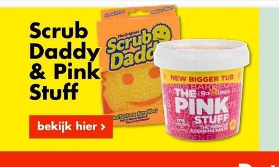 Scrub Daddy & Pink Stuff aanbieding bij Wibra