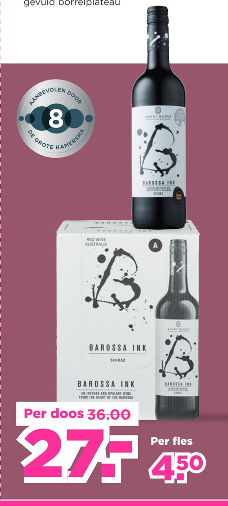 Barossa ink shiraz aanbieding bij PLUS