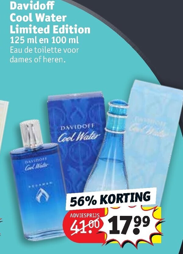 David cool water limited edition 125 ml en 100 ml aanbieding bij Kruidvat