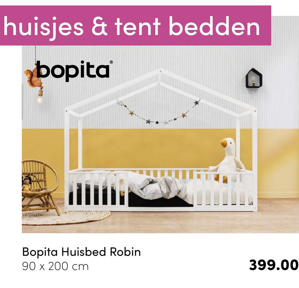 Bopita huisbed robin aanbieding bij Baby & Tiener