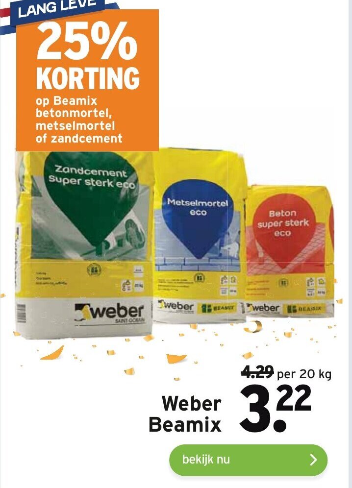 Weber beamix 20 kg aanbieding bij GAMMA