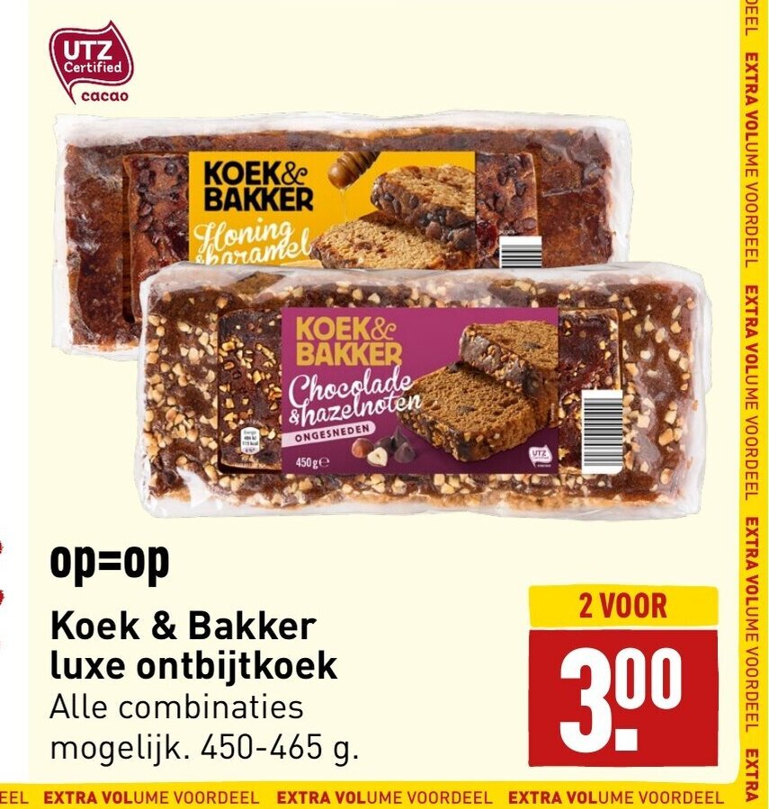 Koek & Bakker luxe ontbijtkoek 450-465 g aanbieding bij ALDI