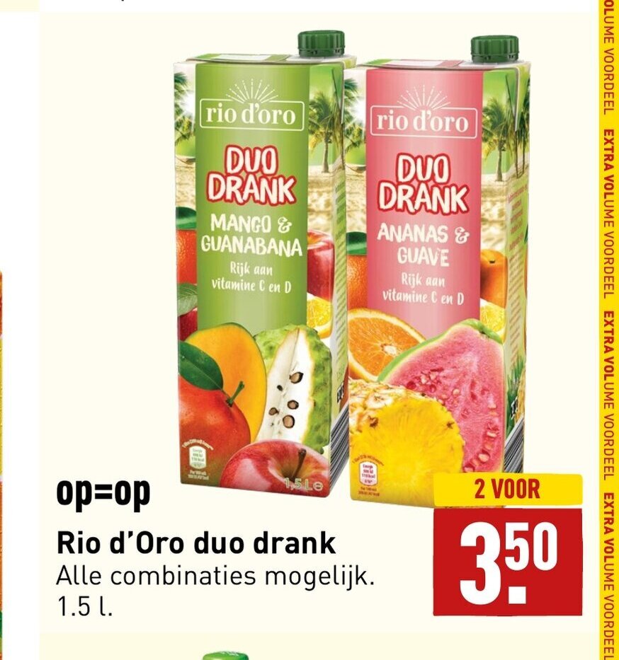 Rio d'Oro duo drank 1.5 l aanbieding bij ALDI