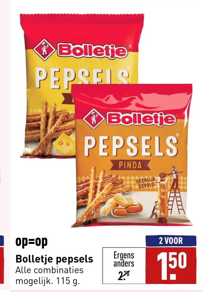 Bolletje pepsels 115 g aanbieding bij ALDI